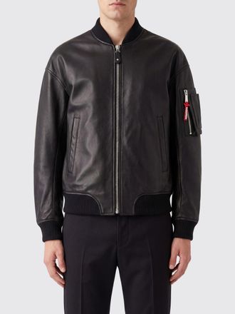 Dsquared2 Bomber en cuir lisse avec &eacute;paules tombantes et zip m&eacute;tallique