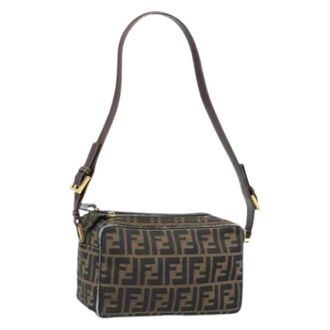 Fendi Pre-owned Vintage Zucca Canvas Schultertasche - - Pre-owned - Damen - Braun - ONE SIZE
