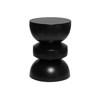 Alice's Garden Alices Home - Table dappoint. Bout de canap&eacute;. Table de Chevet en m&eacute;tal. Noir. Assa. &Oslash;32 x H 43.5cm