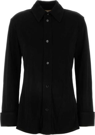 Bottega Veneta Femme, Blouses et Chemises, Noir, Taille: 36 FR Fluid Long-Sleeve Shirt