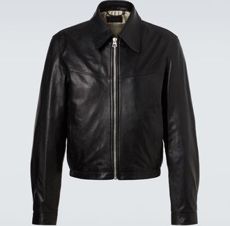 Christophe Lemaire Veste blouson en cuir