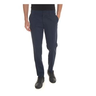 Hindustrie Chino mit Knopfverschluss und Schneiderschlitz - - Trousers - Herren - Blau - L