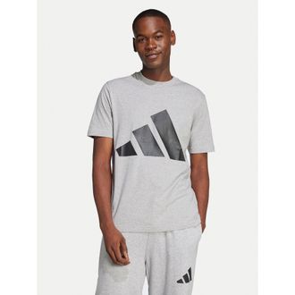 adidas T-Shirt Essentials Big Logo JE8948 Grau Regular Fit