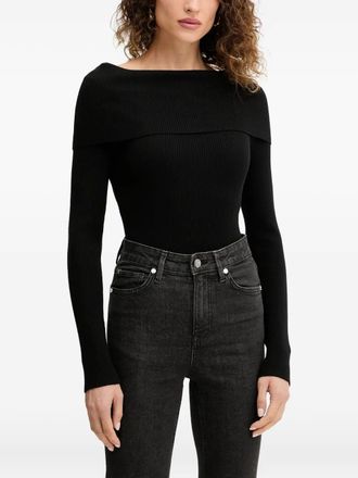 Silvian Heach Gerippter Pullover - Schwarz