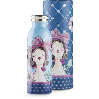 Egan Thermoflasche Kollektion Die Puppen. Artikel aus Stahl in der Farbe Blau und Türkis. Die Referenz lautet KPU44/B