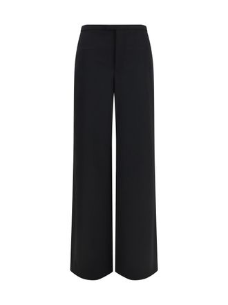 Gucci Womens Pants Lightweight Wool Black Merino Trousers