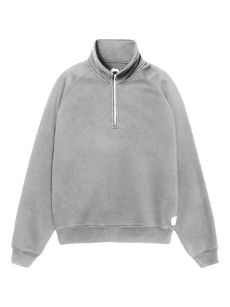 St&uuml;ssy sweat &agrave; col zipp&eacute; - Gris