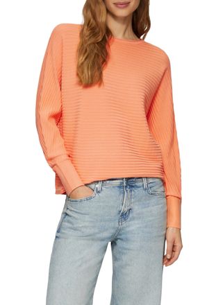 s.Oliver Weicher Strickpullover aus Viskosemix mit Fledermausärmeln