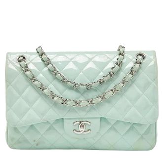 Chanel Pre-owned Cuir sacs-chanel - Femme - Pre-owned - Vert - Taille: ONE Size