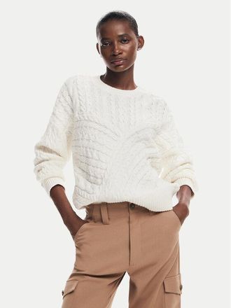 Desigual Pullover Exeter 24WWJF74 Écru Regular Fit