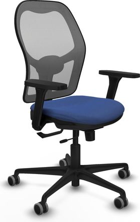 Piqueras y Crespo Jorquera Schreibtischstuhl mit 3D-Armen, h&ouml;henverstellbare Lendenwirbelst&uuml;tze, ausgestattet mit Syncro/Traslack und injiziertem Schaumstoff, Grau/Mari