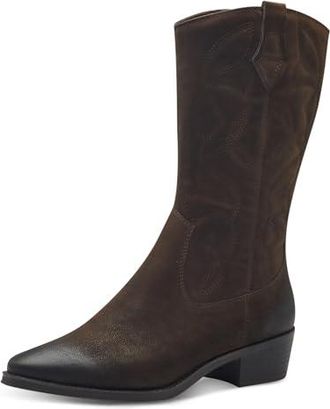 Marco Tozzi Bottines zippées pour Femme 2-25343-43 Botte de Western, café, 37 EU