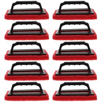 Hemobllo 10 St&uuml;ck Grillrost Reinigungsschw&auml;mme mit Griff Multifunktionale Grillb&uuml;rsten aus Kunststofffaser Leicht und Schnelltrocknend f&uuml;r Gasgrill K&uuml;chenutens