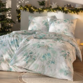 ESTELLA Kuschel Flanell Bettw&auml;sche Set Flausch Bettgarnitur | 100% Baumwolle | 155x220 cm + 80x80 cm | Design 03