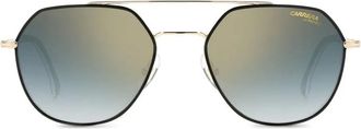 Carrera lunettes de soleil &agrave; monture g&eacute;om&eacute;trique - Or