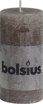 Bolsius Stumpenkerze Rustic 100 x 50mm taupe