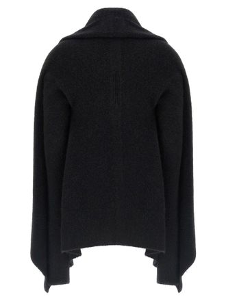 Rick Owens Hooded Medium Wrap Cardigan - Black