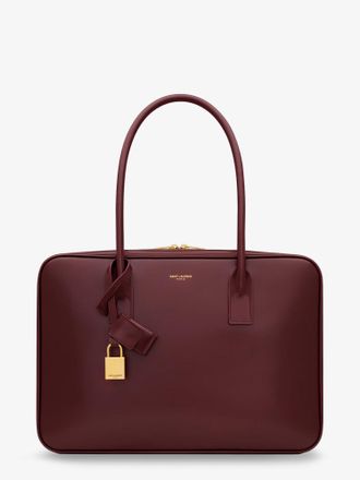 Saint Laurent Sac de Jour in Box leather handbag with metal lock detail - SAINT LAURENT - gender_Woman