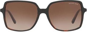 Michael Kors Femme 0MK2098U Lunettes de soleil, Dark Havana/Brown Shaded, 56