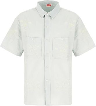 Kenzo Homme, Chemises, Bleu, Taille: L Chemise &agrave; poche brod&eacute;e