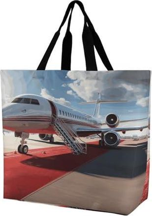Generic Avion Tapis Rouge Sac Cabas D&eacute;contract&eacute; Sacs De Courses Pliable Sac Courses Pour Quotidienne Shopping Gym