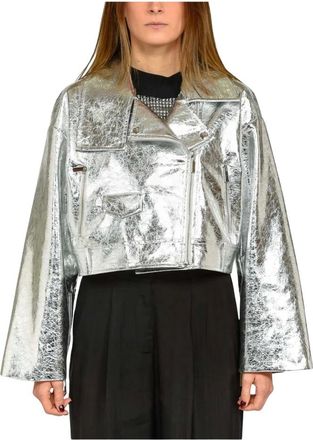 Meimeij Femme, Vestes, Gris, Taille: 40 FR D&eacute;coration Ongles Argent