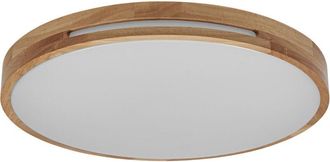 Osram Applique/plafonnier LED ORBIS Woodburry avec d&eacute;cor bois, 36 W, 1500 lm, 3000 K, 500 mm de diam&egrave;tre, 830 blanc chaud agr&eacute;able, protection IP20