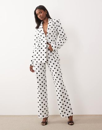 Asos Pantalon densemble de tailleur &agrave; pois-multicolore