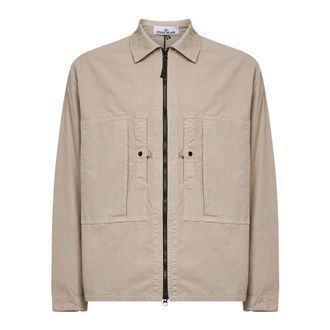 Stone Island Homme, Chemises, Beige, Taille: XL Stone Island Chemises