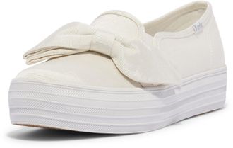 Keds Damen Triple Decker Sneaker, White Bow Celebrations, 38 EU