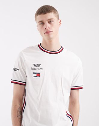 Tommy Hilfiger x Cadillac - F1 Replica - T-Shirt in Wei&szlig;