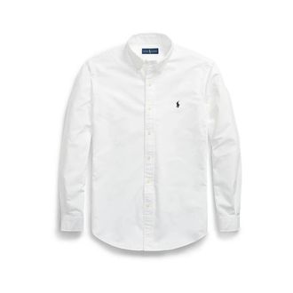 Polo Ralph Lauren Wei&szlig;es Langarmhemd Custom Fit - - Shirts - Herren - Wei&szlig; - 2XL
