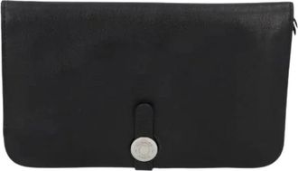 Herm&egrave;s Pre-owned Dogon DUO Wallet - Femme - Pre-owned - Noir - Taille: ONE Size