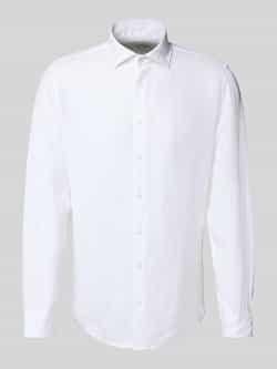 Seidensticker Slim Fit Business-Hemd aus Leinen mit Kentkragen