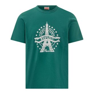 Kenzo Homme, Tops, Vert, Taille: 2XL T-shirt Tour Eiffel