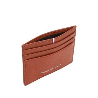 Tommy Hilfiger Porte-cartes grain&eacute; en cuir de vache