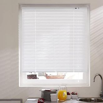 Mad&eacute;co Store v&eacute;nitien Aluminium 25mm - Blanc - L175 x H175cm