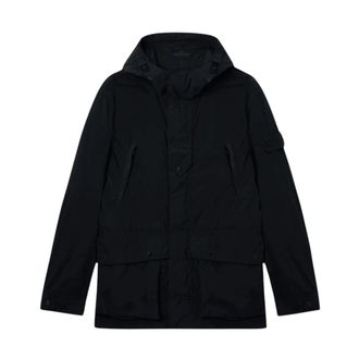 Stone Island Nylon Smerigliato Ghost Cargo Parka - - Coats - Herren - Schwarzk - M