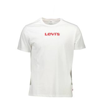 Levi's Homme, Tops, Blanc, Taille: 2XL T-Shirt Ras du Cou en Coton
