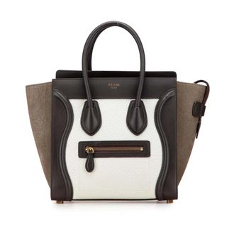 Celine Sac &agrave; main structur&eacute; en cuir pr&eacute;-poss&eacute;d&eacute; - Femme - Pre-owned - Blanc - Taille: ONE Size