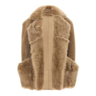 BLANCHA Toscana Shearling Weste - - Jackets - Damen - Beige - XS