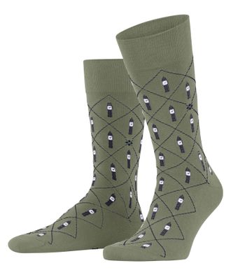 Burlington Herren Socken Big Ben M So Baumwolle gemustert 1 Paar, Grün Leaf 7064, 40-46