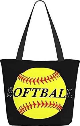 AOOEDM Softball Baseball Ladies Shopping Bag 13x11x7in.Le cadeau parfait pour la Saint-Valentin.Cest de la Saint-Valentin pour maman, fille, &eacute;pouse, etc