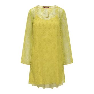 Max Mara Braccio Mini-Kleid aus besticktem Organza - - Dresses - Damen - Gelb - L