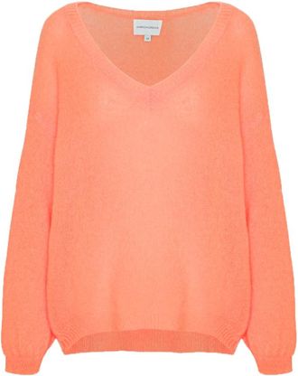 Americandreams Americandreams, Femme, Pulls, Orange, Taille: 40 FR Silja V-neck Pullover