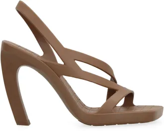 Bottega Veneta Womens Jimbo Rubber Sandals Brown