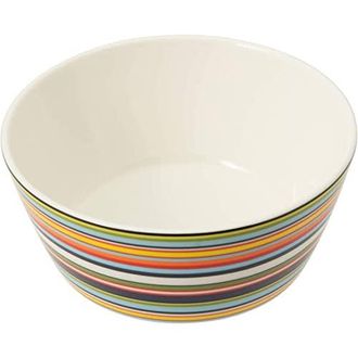 iittala Origo Schale aus Porzellan in der Farbe Orange-Gesteift 0,25L, Ma&szlig;e: 12,1cm x 12,1cm x 5cm, 1011824