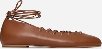 Arket Ballerina Mit Schn&uuml;rung -Braun