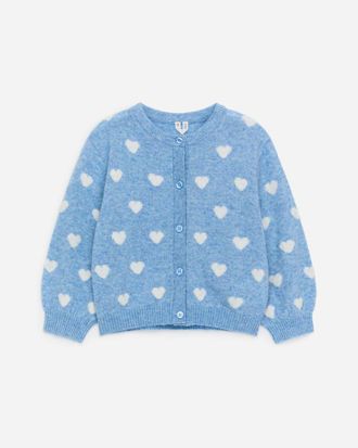 Arket Strickjacke Aus Wolle Und Alpakawolle -Blau