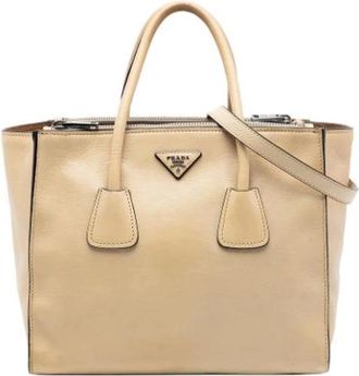 Prada Pre-owned Twin Pocket Satchel - Femme - Pre-owned - Beige - Taille: ONE Size